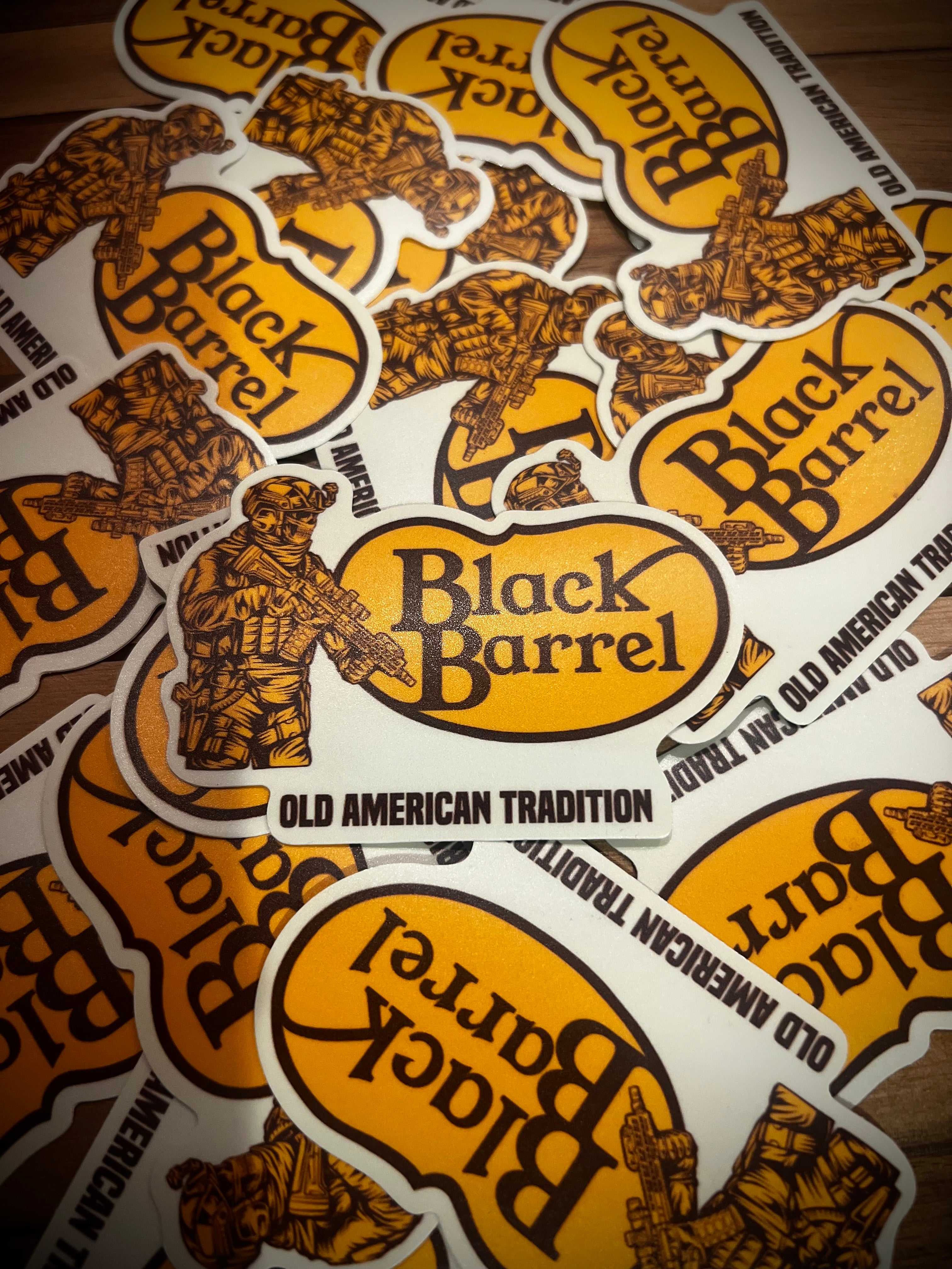 Black Barrel Sticker – We the People Apparel