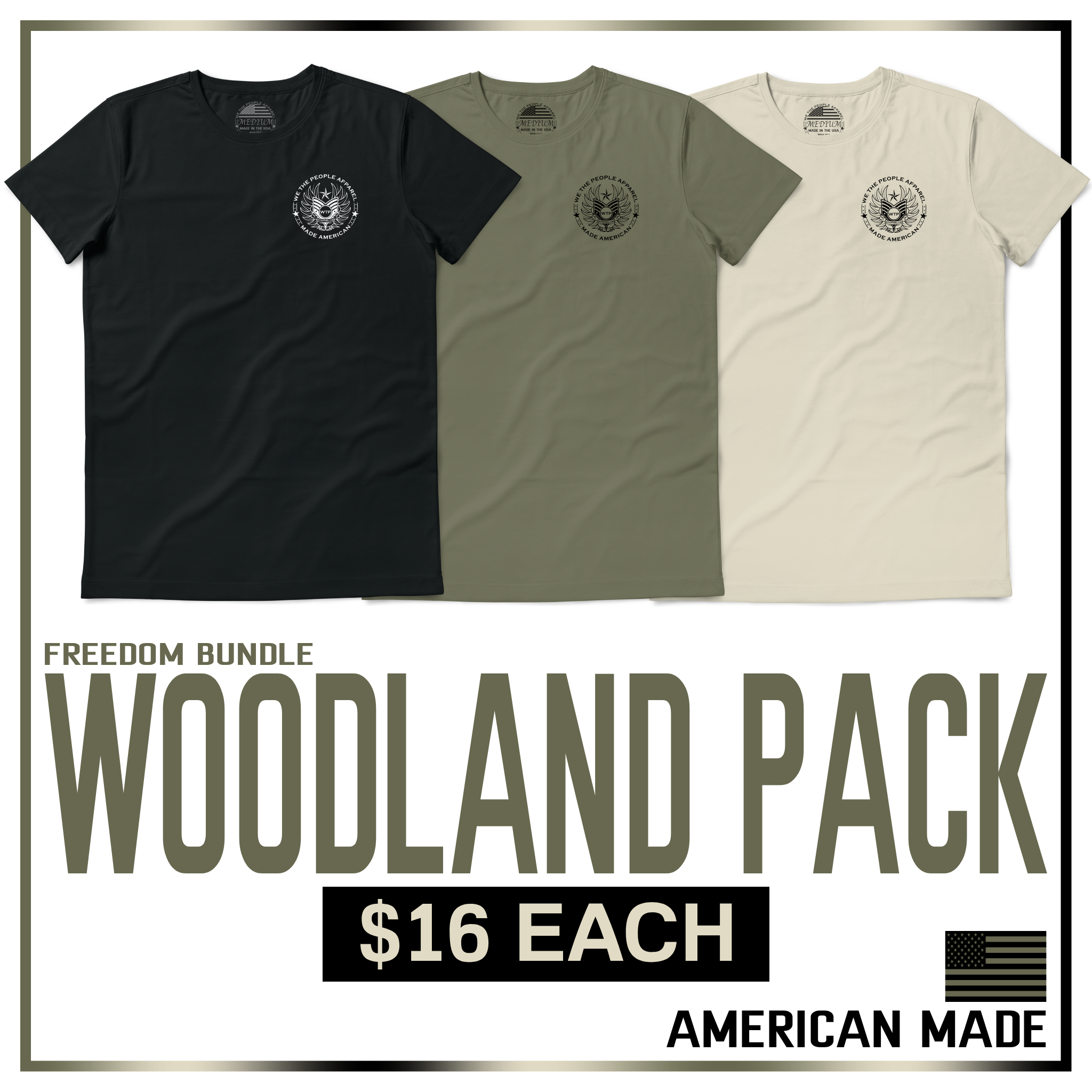 Freedom Bundle 3-Pack WTP Tees – We the People Apparel